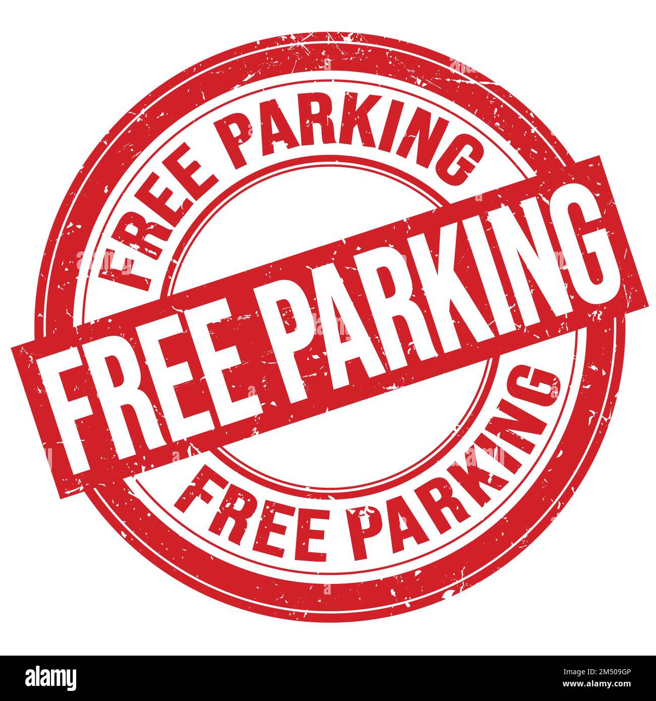 FREE PARKING text written on red round grungy stamp sign Stock Photo ...