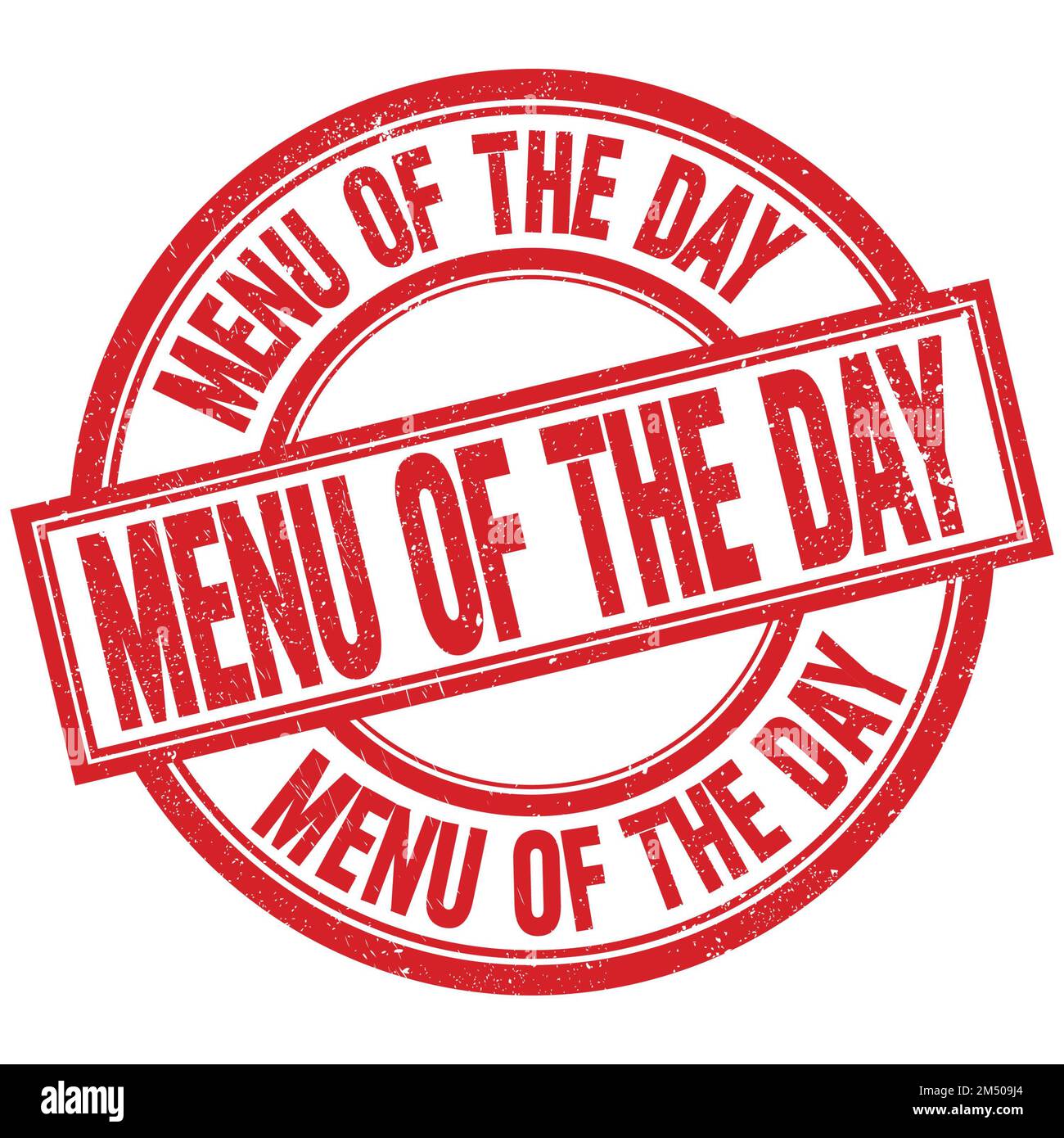 MENU OF THE DAY text written word on red round stamp sign Stock Photo ...