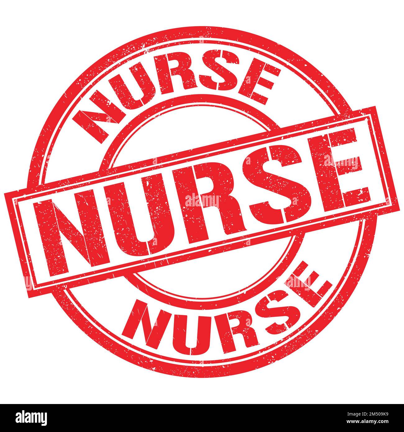 NURSE text written on red round stamp sign Stock Photo - Alamy