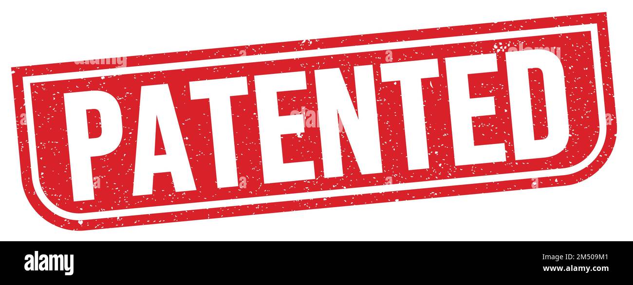 PATENTED text written on red grungy stamp sign Stock Photo - Alamy