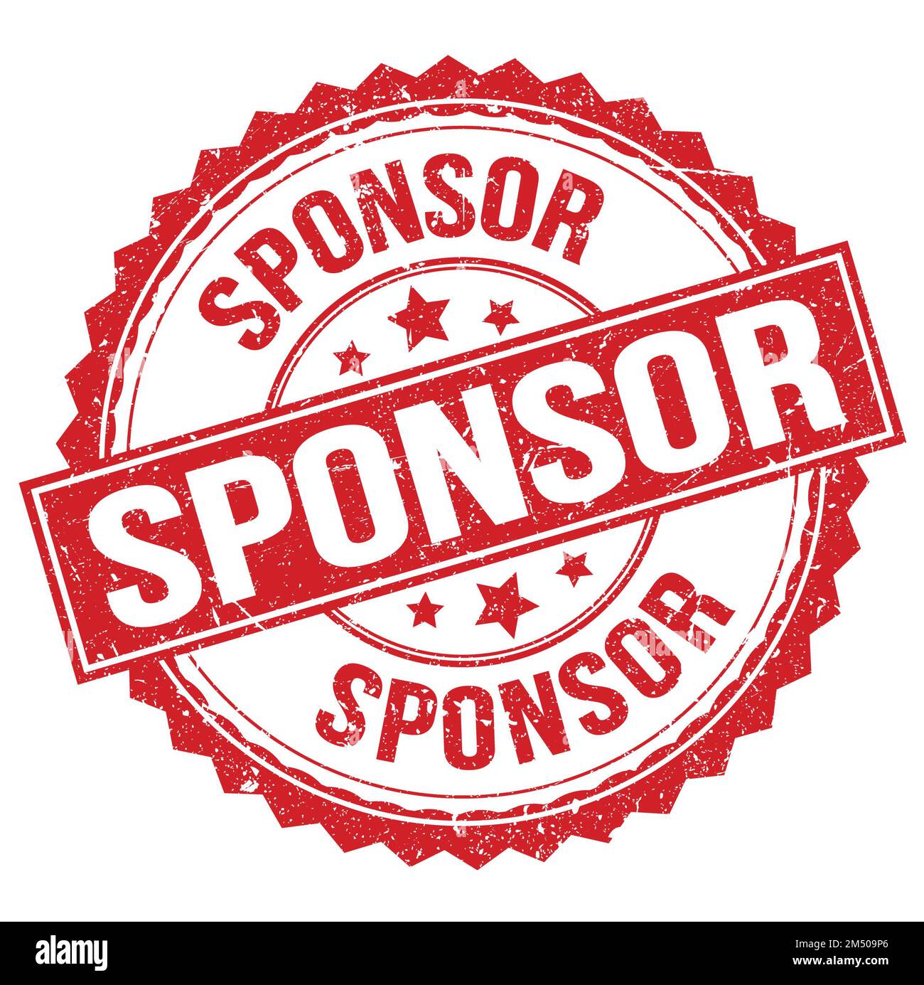 SPONSOR text written on red round stamp sign Stock Photo - Alamy