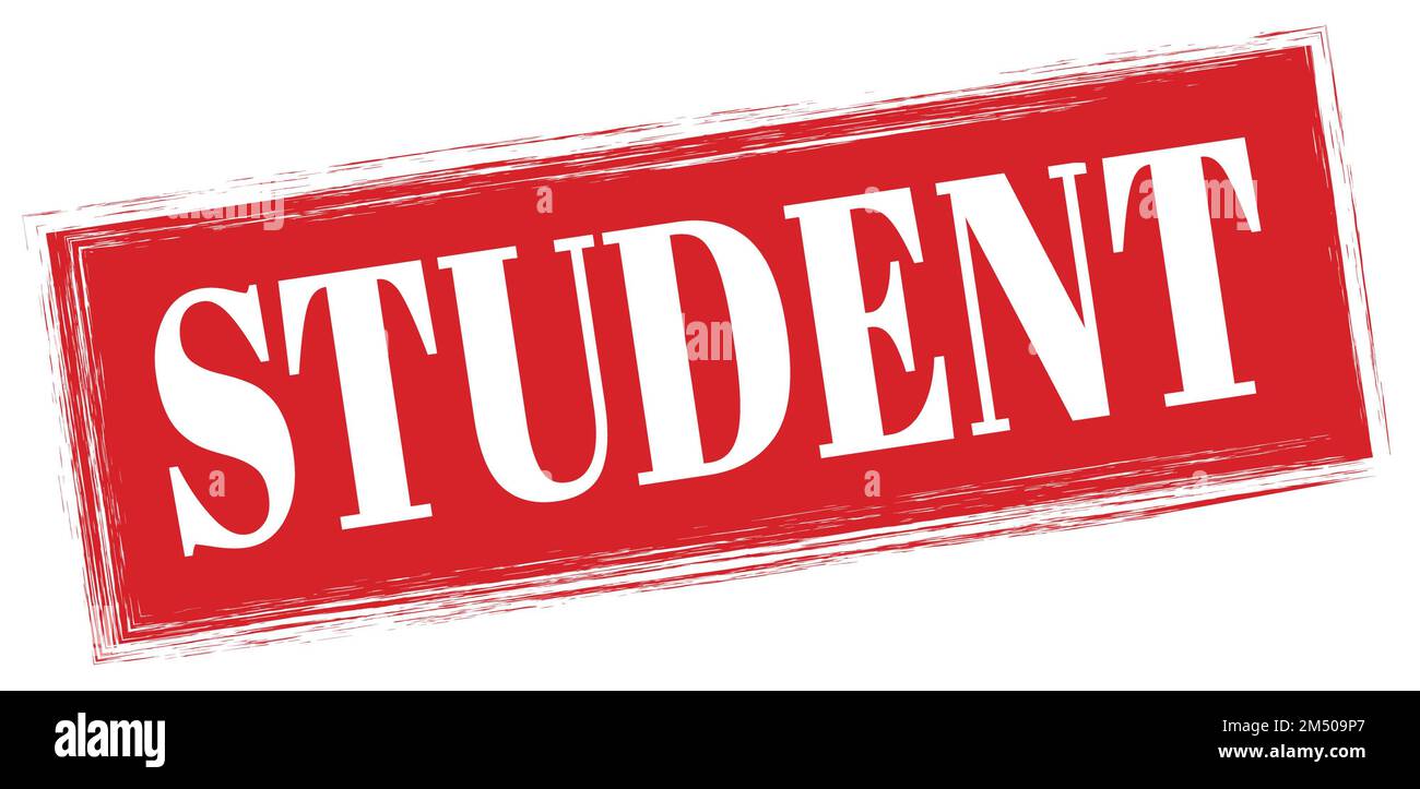 STUDENT text written on red rectangle stamp sign Stock Photo - Alamy