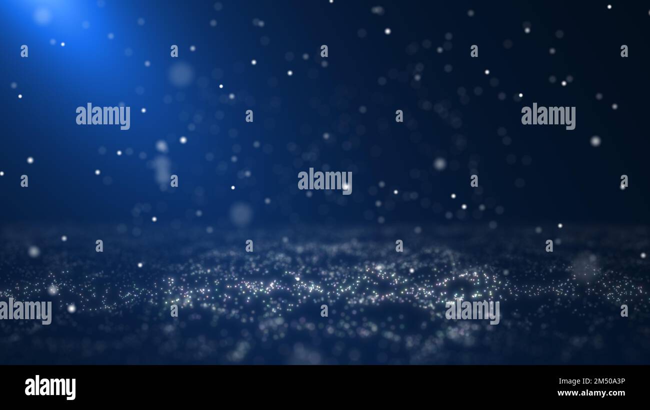 Falling snowballs in a blue cone of light from a lantern Stock Photo ...