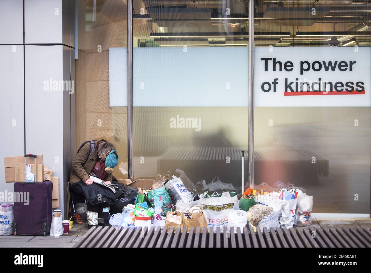 File photo dated 25/01/21 of a homeless person on the street, as more ...