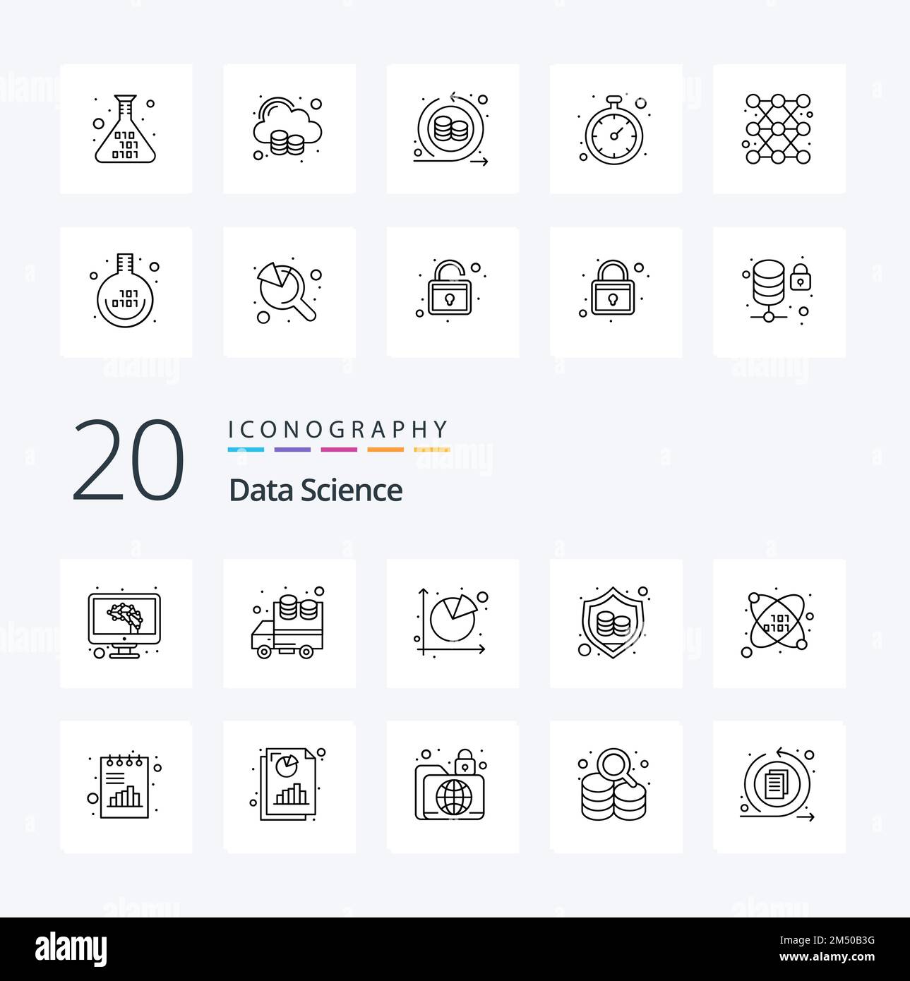 20 Data Science Line icon Pack like science secure chart protection ... 20 Data Science Line icon Pack like science secure chart protection ...