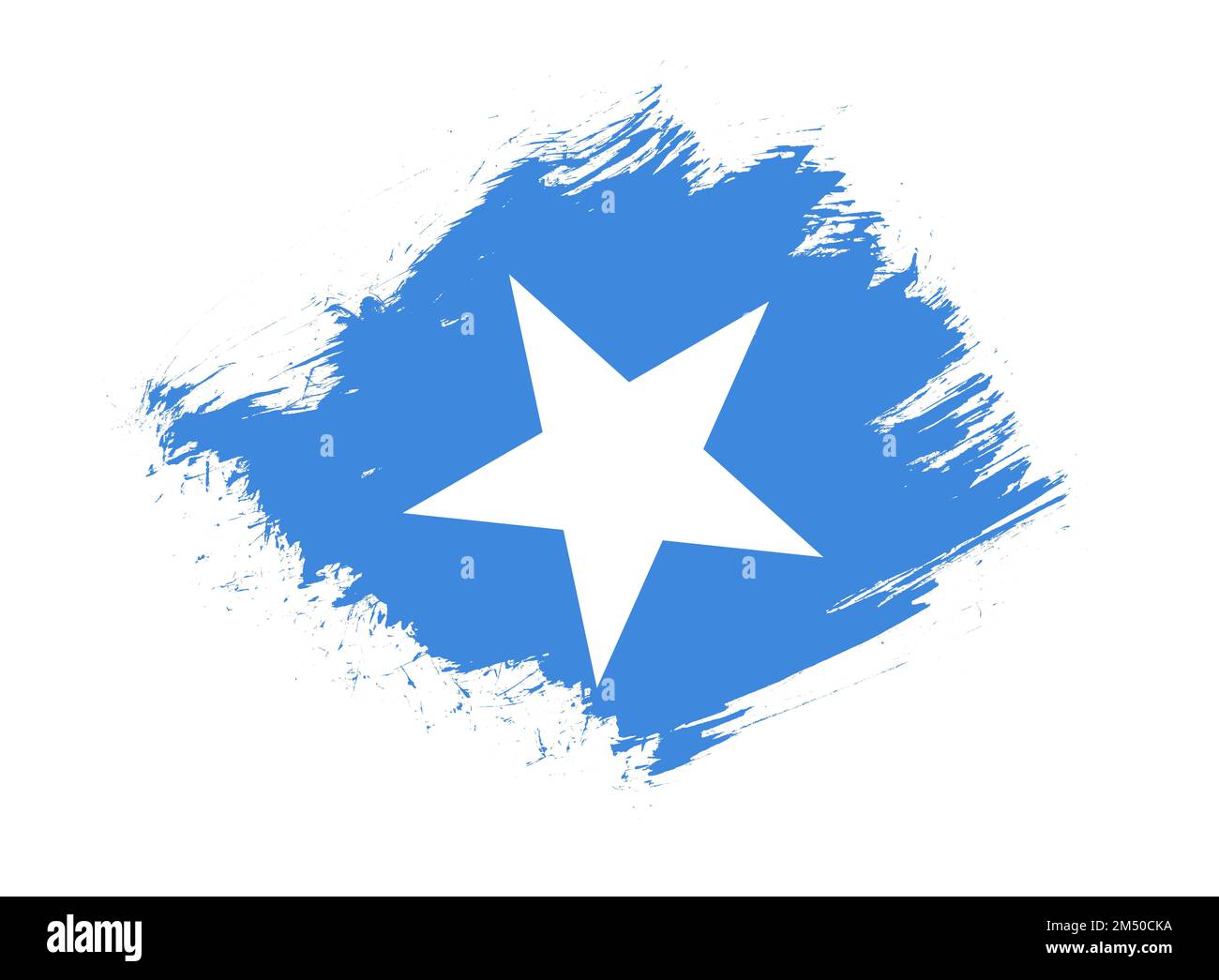 Somalia flag with abstract paint brush texture effect on white ...