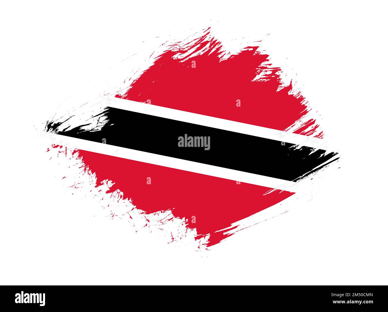 Trinidad and tobago flag with abstract paint brush texture effect on ...