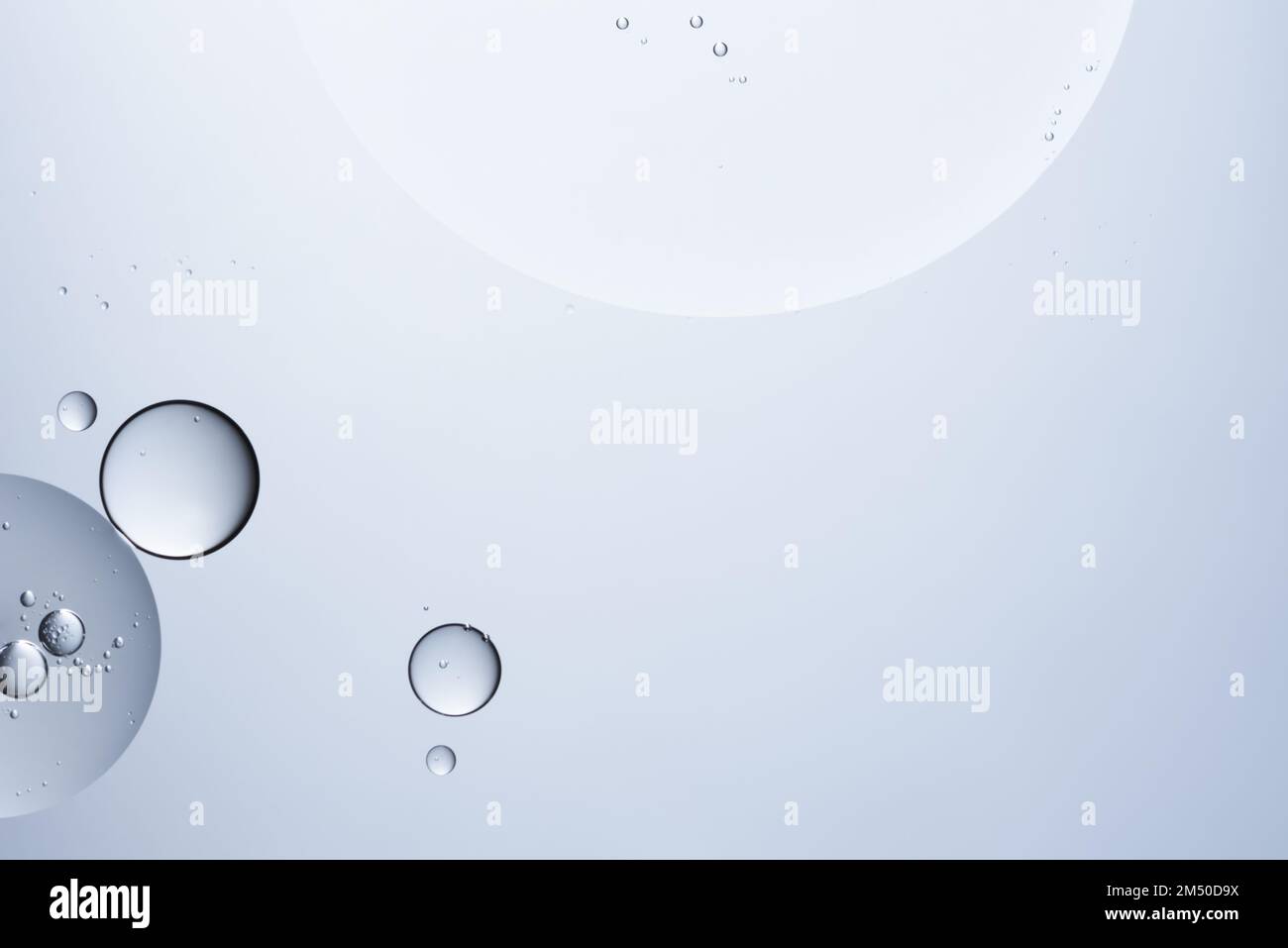 Close up macro Aloe vera gel serum cosmetic texture blue background ...