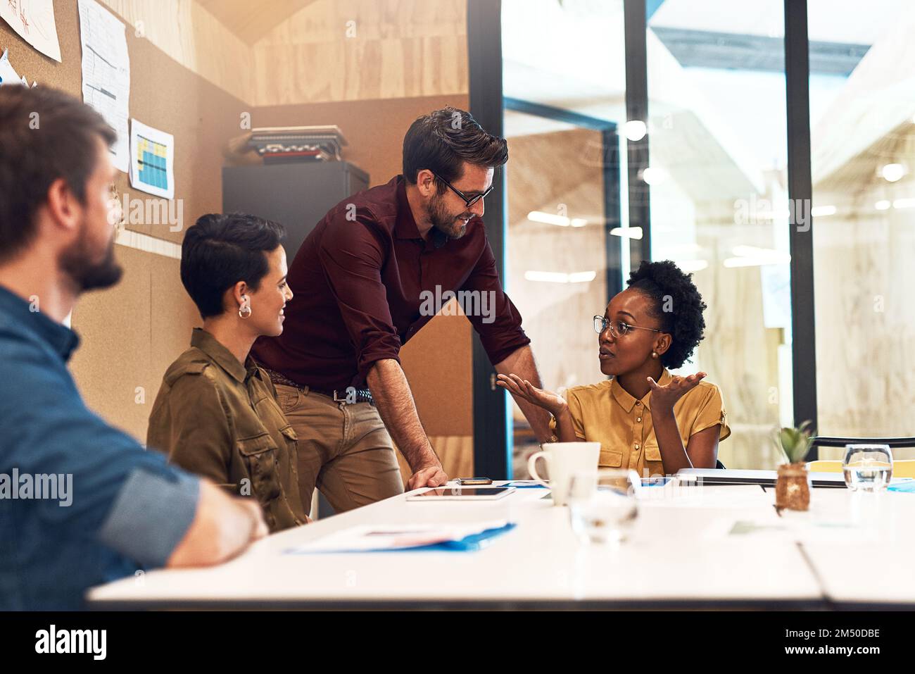 Bouncing some innovative ideas off each other. a diverse group of ...