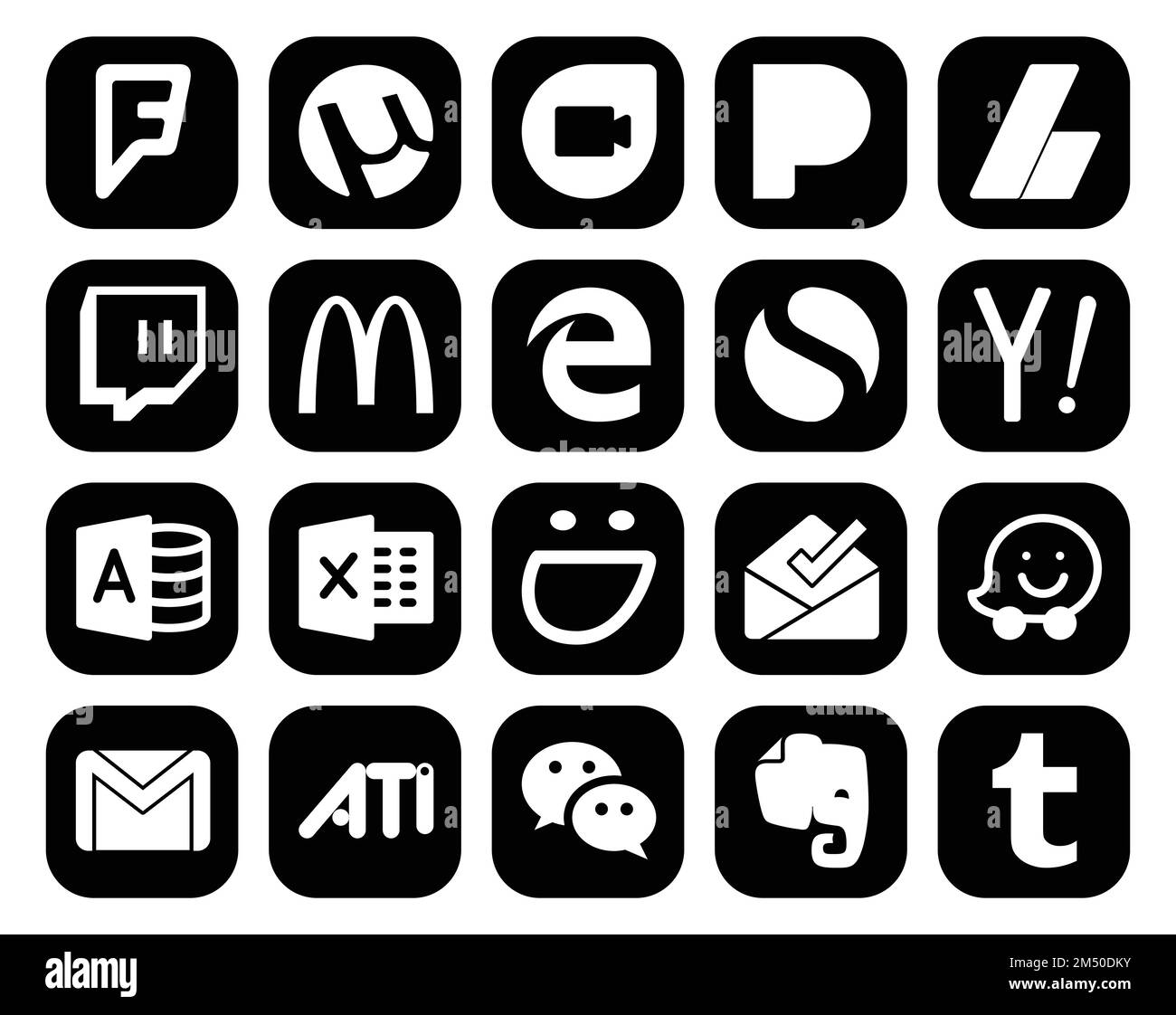 20 Social Media Icon Pack Including Gmail Inbox Edge Smugmug