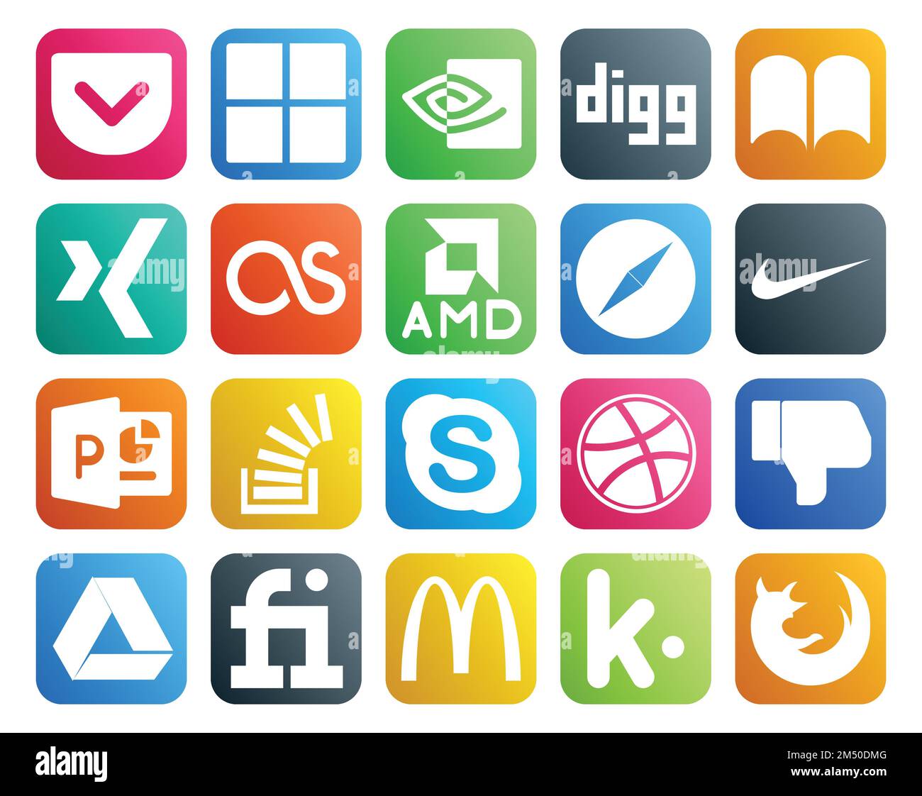20 Social Media Icon Pack Including chat. overflow. safari. stock ...