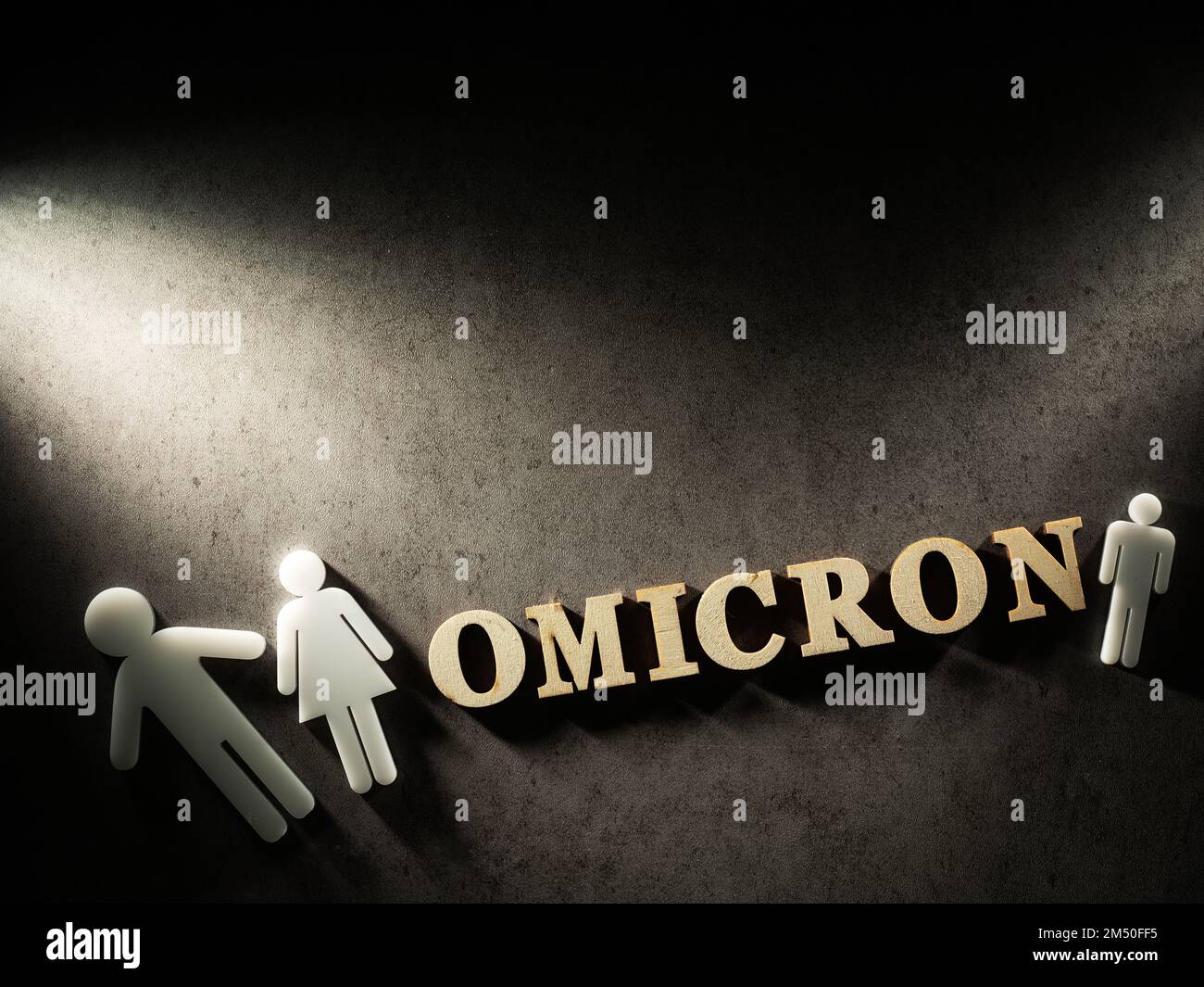 Human Sign and Omicron Alphabet Words Stock Photo - Alamy