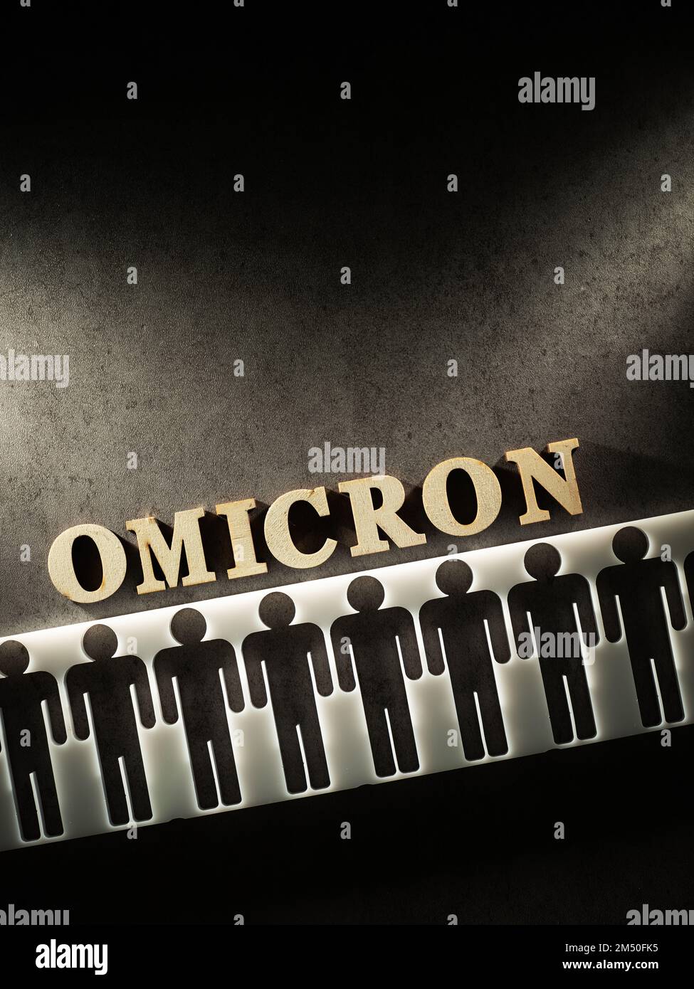 Human Sign and Omicron Alphabet Words Stock Photo - Alamy