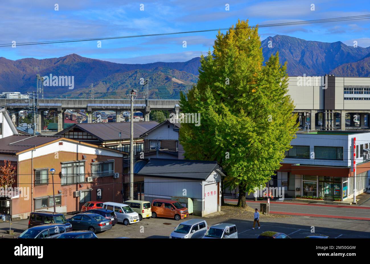 Gunma, Japan - Nov 9, 2019. Small town of Gunma, Japan. Small and quiet ...