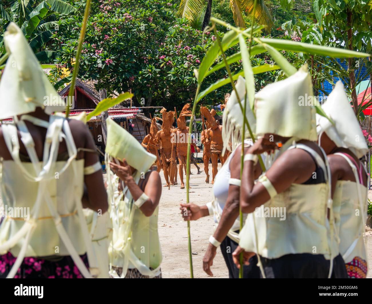 Custom dance at Owaraha, or Santa Ana, Solomon Islands Stock Photo - Alamy