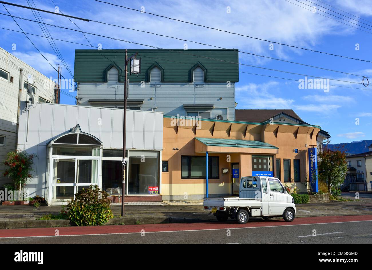 Gunma, Japan - Nov 9, 2019. Small town of Gunma, Japan. Small and quiet ...