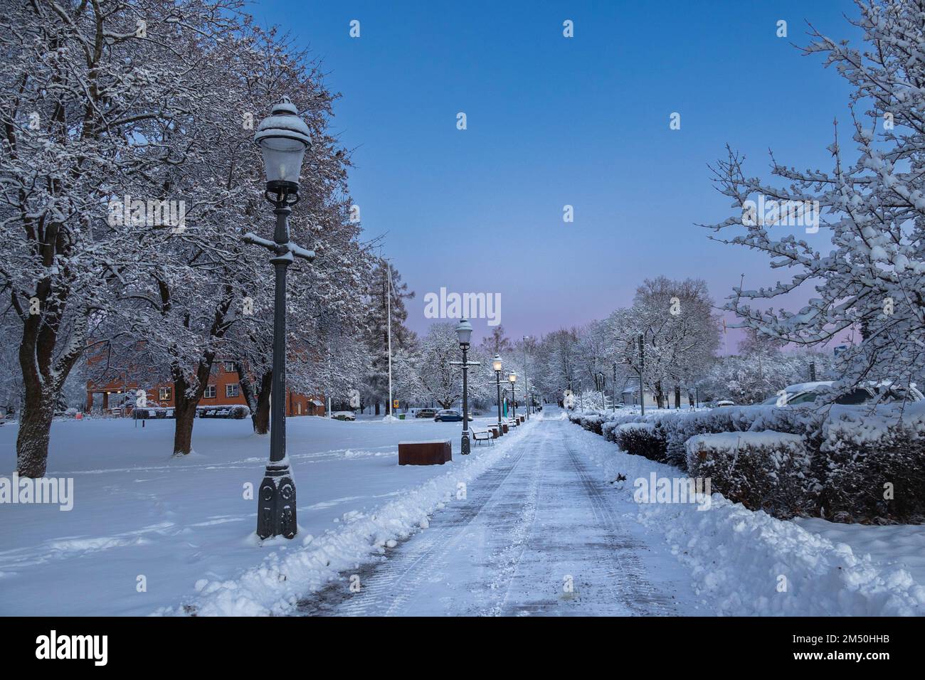 Snow wheather in Ludvika Sweden during Christmas weekend Stock Photo ...