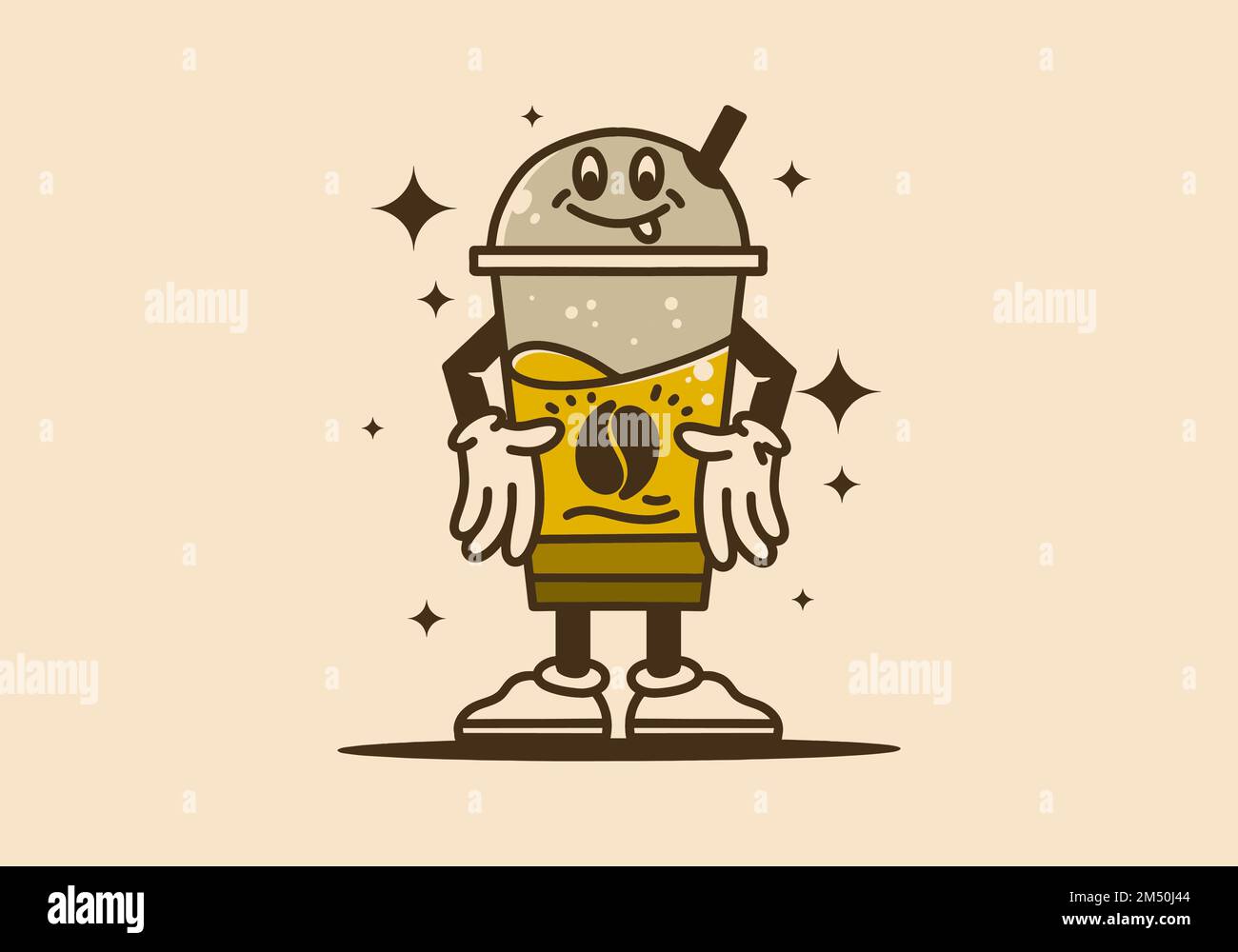 Iced coffee in plastic Stock Vector Images - Alamy