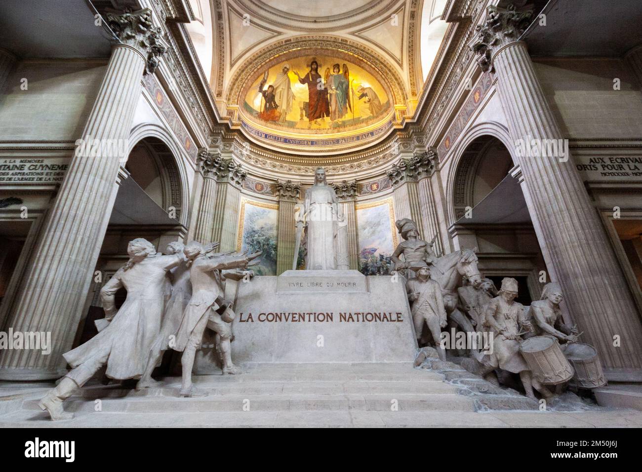The sculpture of The National Convention at the Pantheon in Paris ...