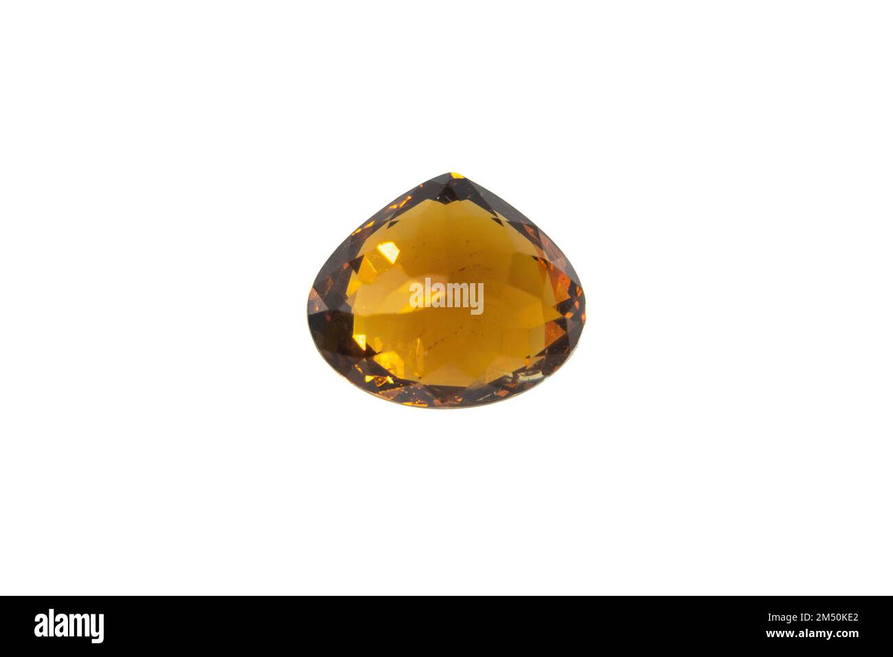 Natural grossular garnet gemstone on the white background Stock Photo ...