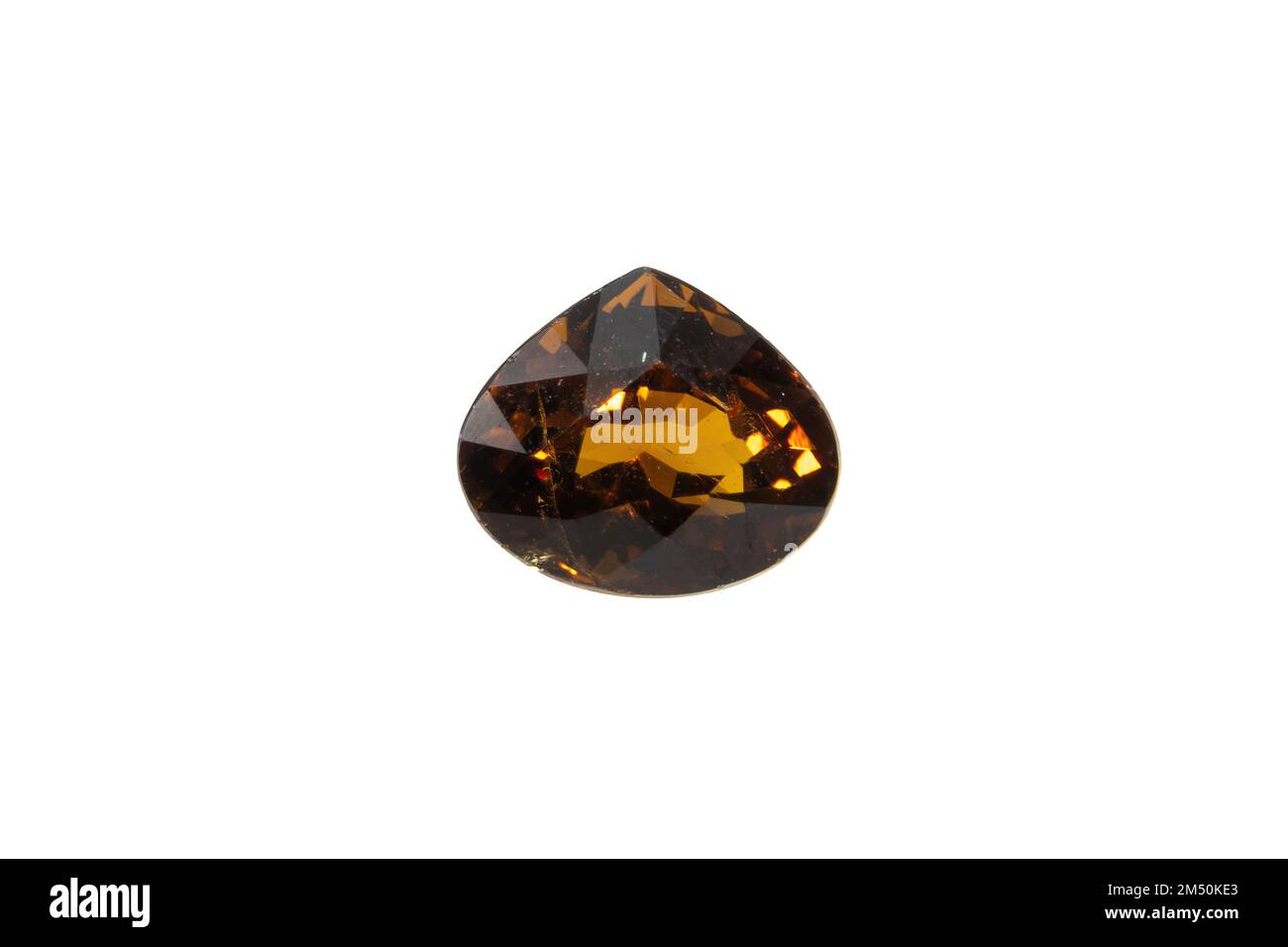 Natural grossular garnet gemstone on the white background Stock Photo ...