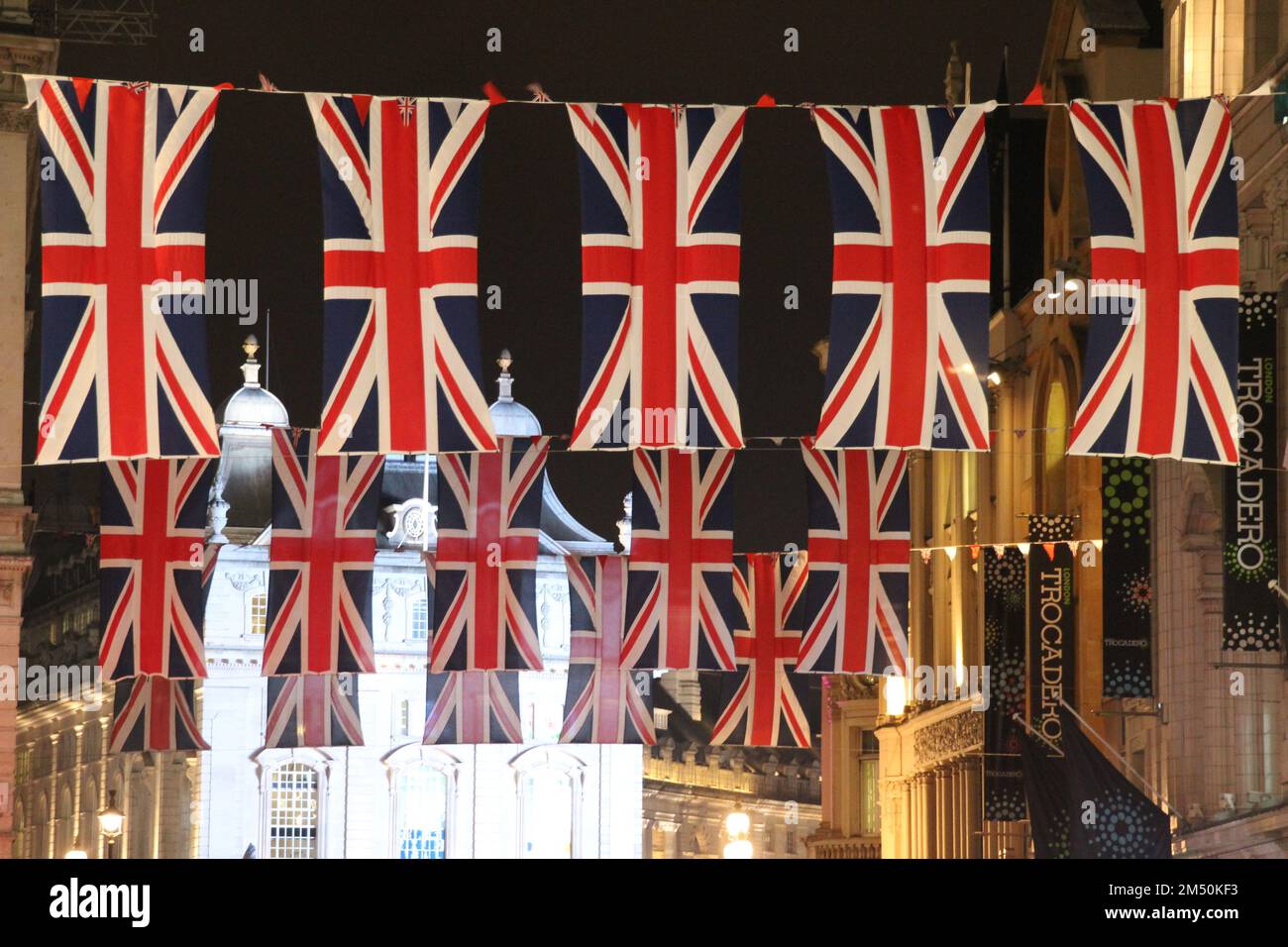 Hanging banner across street hi-res stock photography and images - Alamy