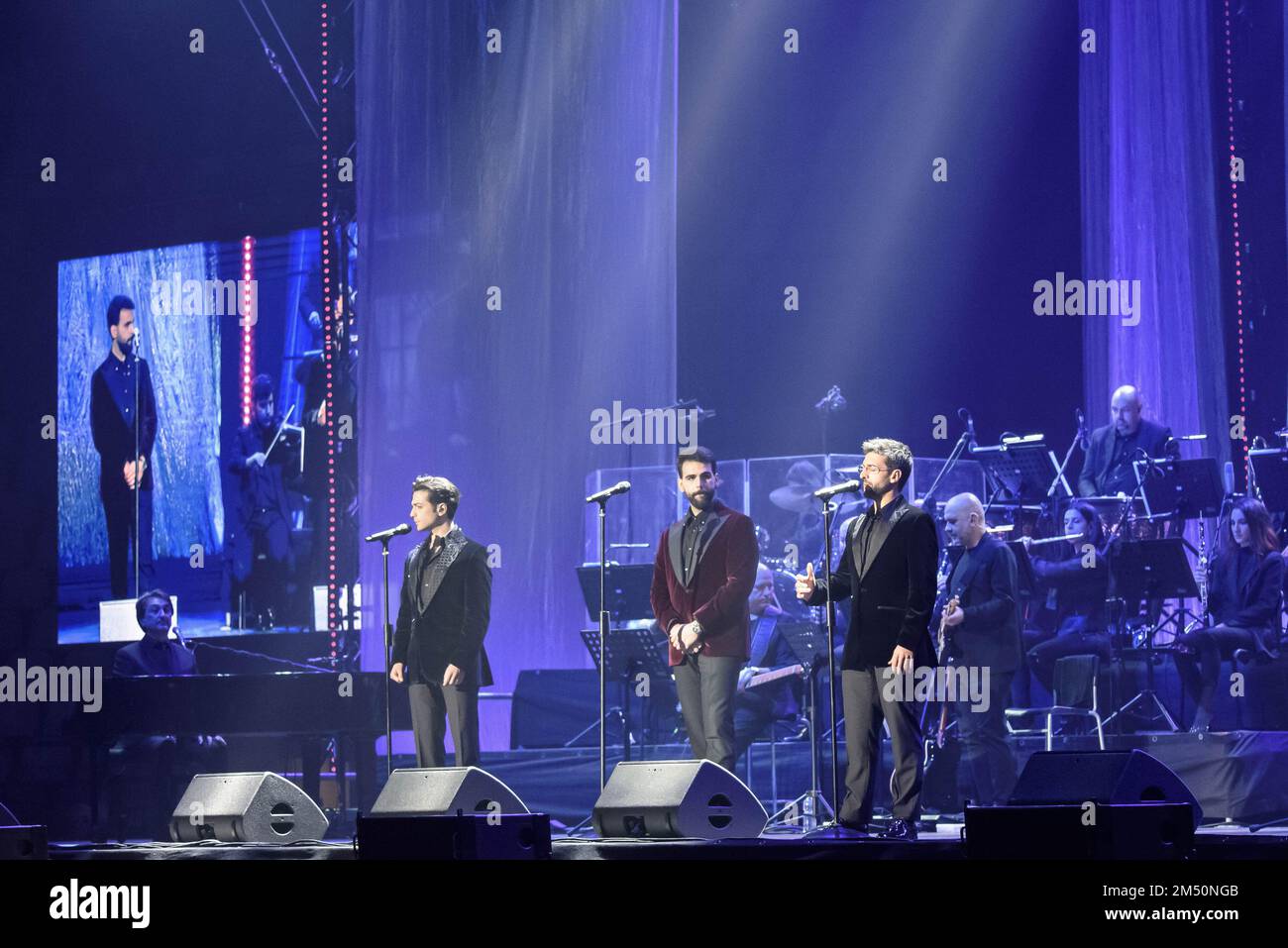 The Italian trio ‘Il Volo’ performs during the live concert on December ...