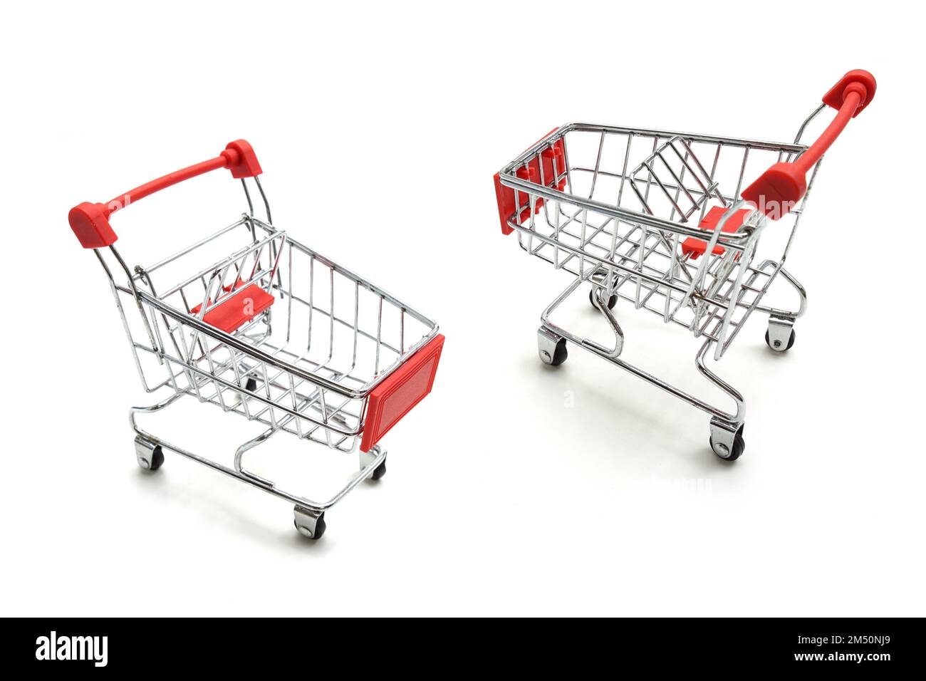 Mini trolley cart isolated on white background Stock Photo - Alamy