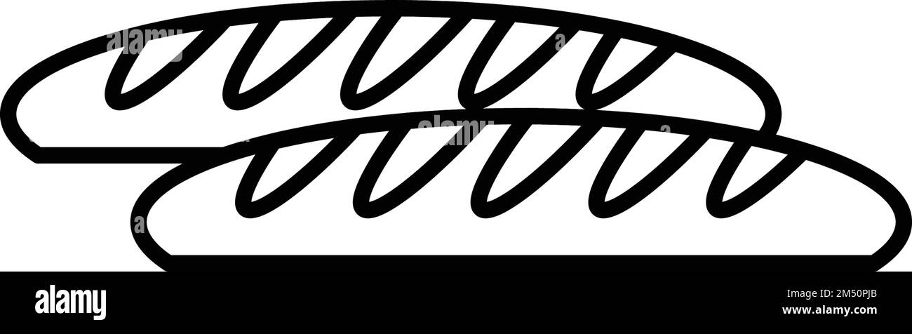 Bread icon line design template vector isolated illustration Stock ...