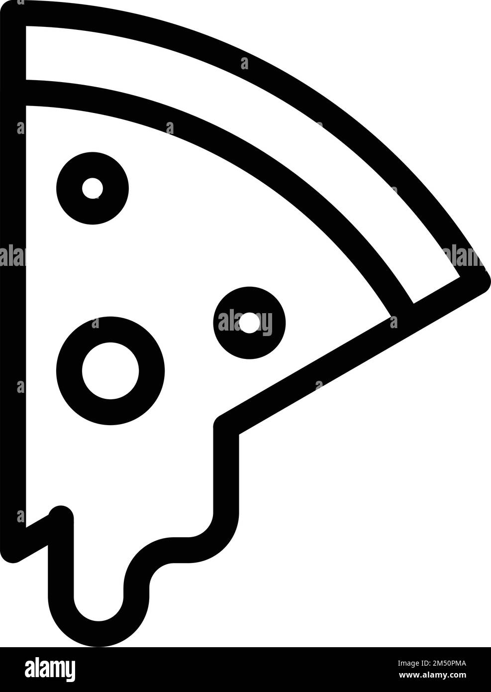 Pizza icon line design template vector isolated illustration Stock ...