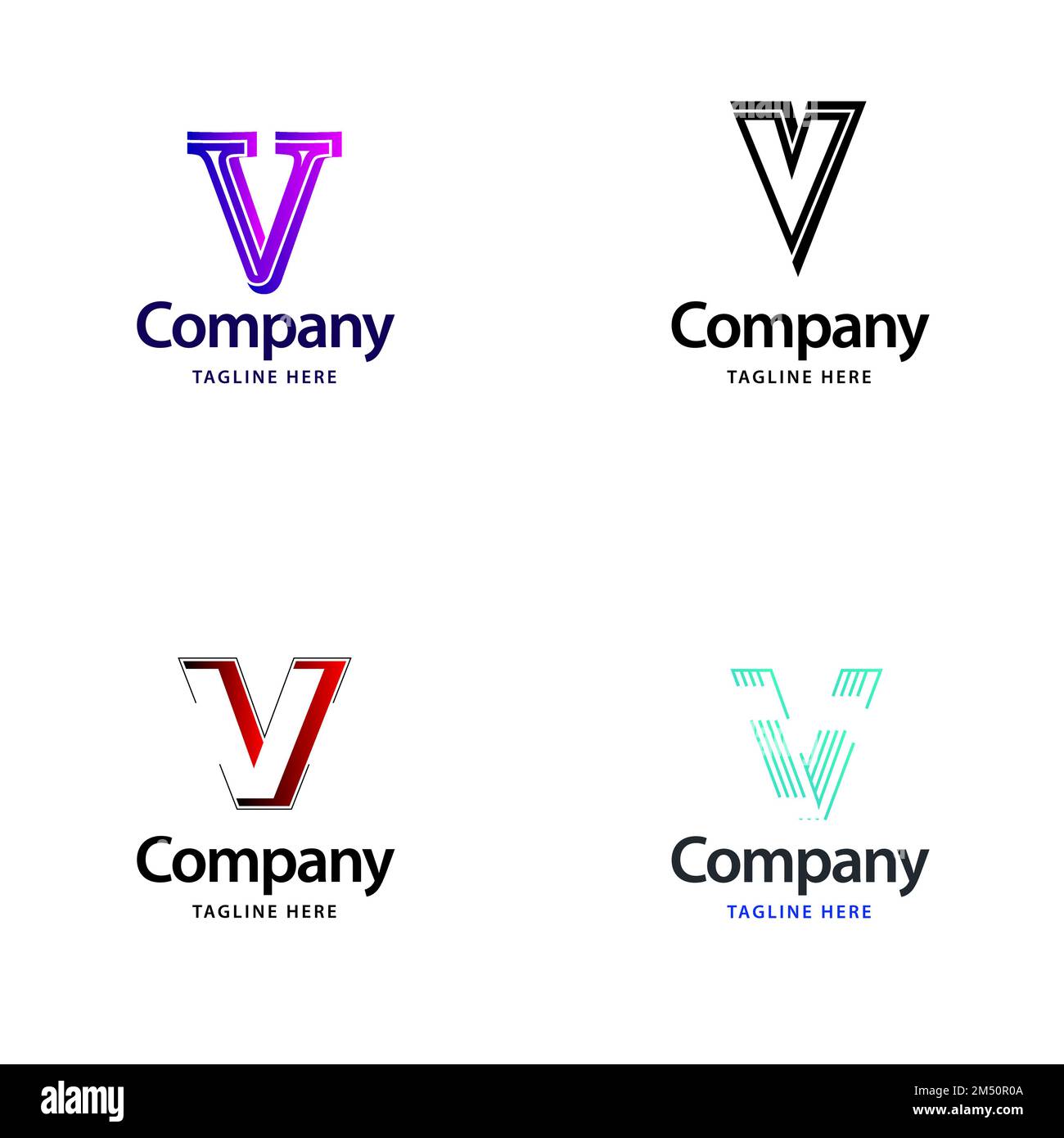 V logos design Stock Vector Images - Alamy