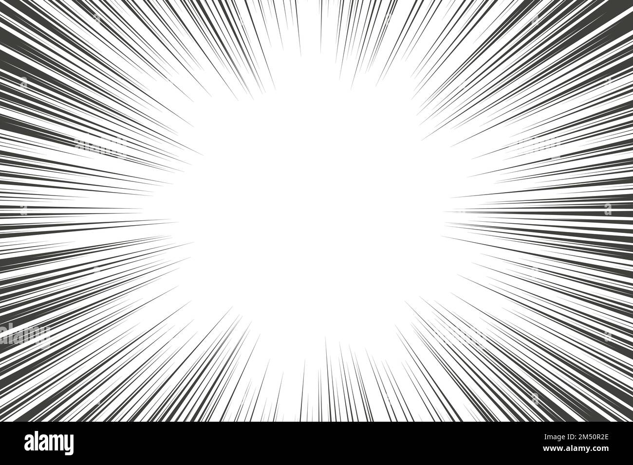 Speed lines in frame for manga comics book. Radial motion background ...