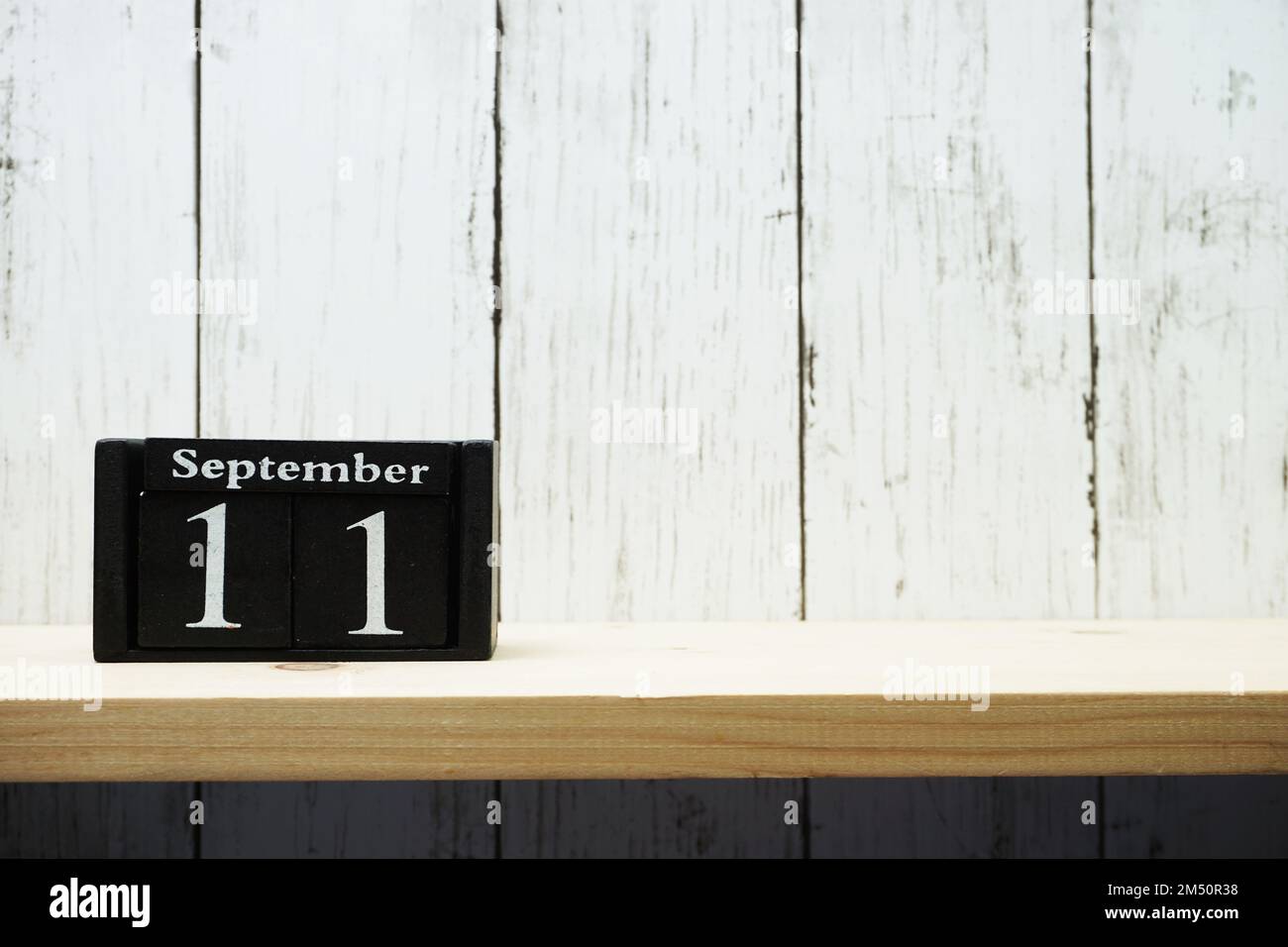 11th September Wooden Calendar with space copy background Stock Photo ...