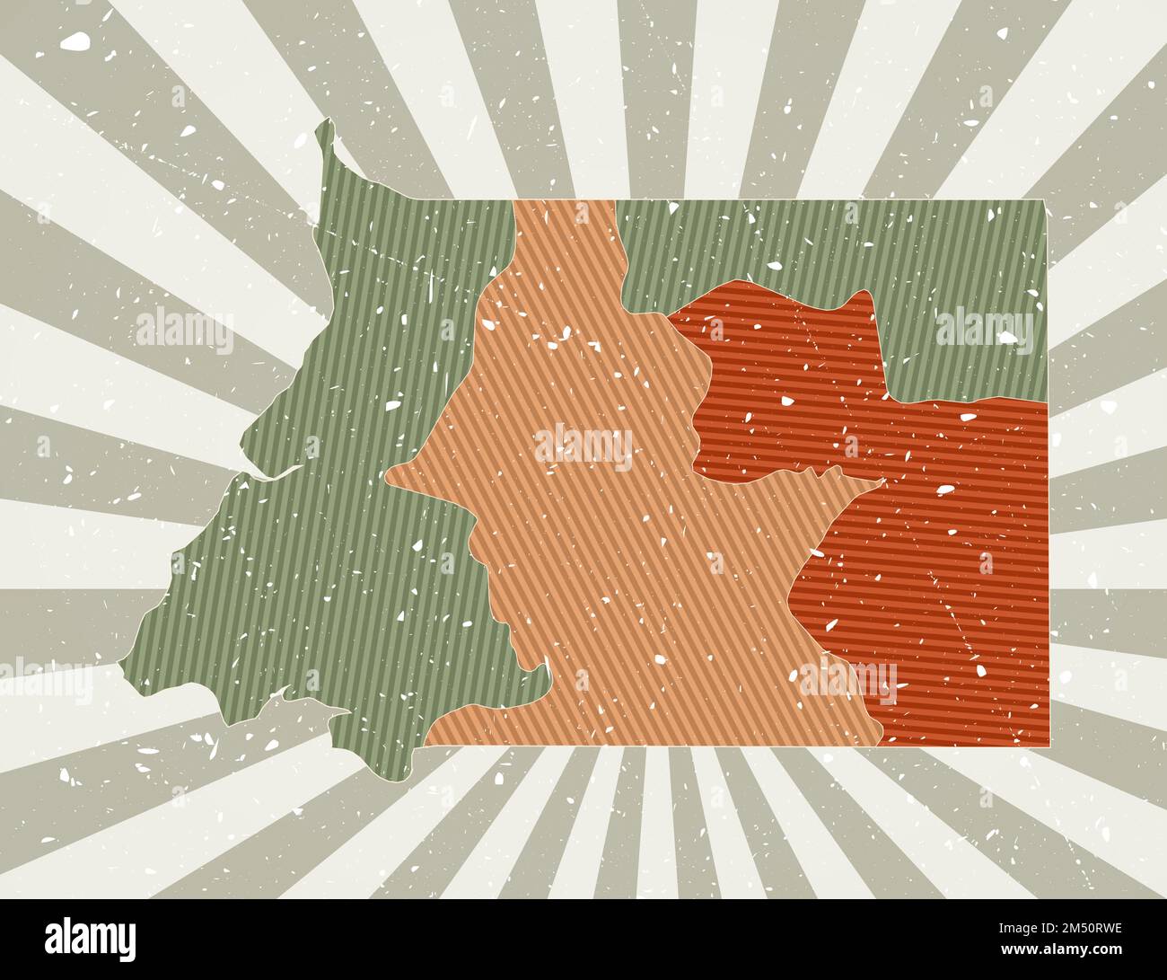 Equatorial Guinea vintage map. Grunge poster with map of the country in ...