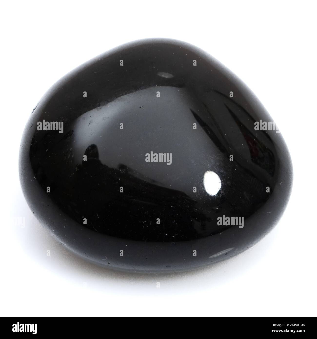 Natural gemstone black onyx isolated on the white background Stock ...