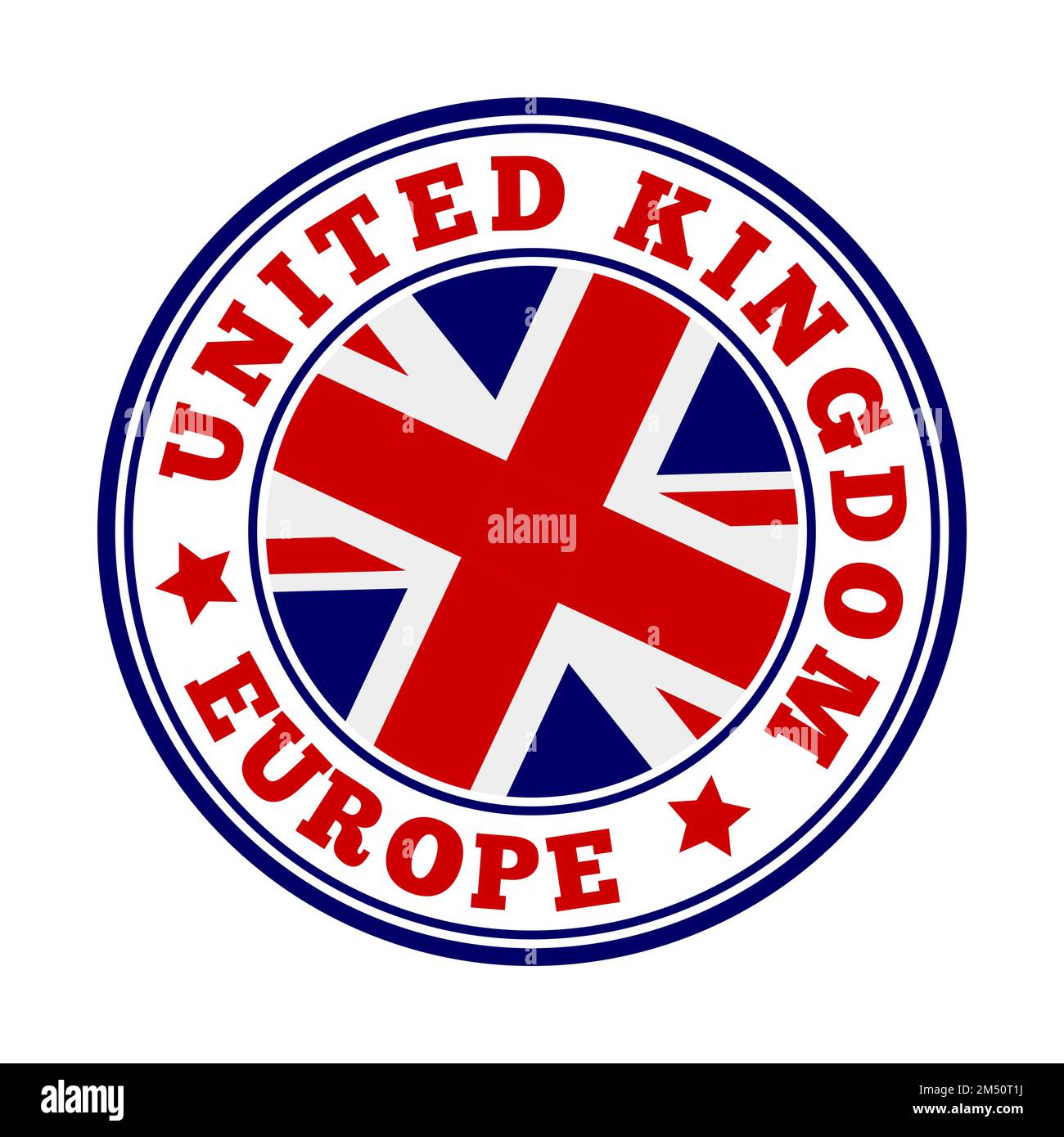United Kingdom sign. Round country logo with flag of United Kingdom ...