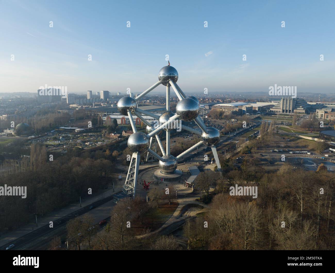 Brussels, 17th of December 2022, Belgium. The Atomium is a monument in ...