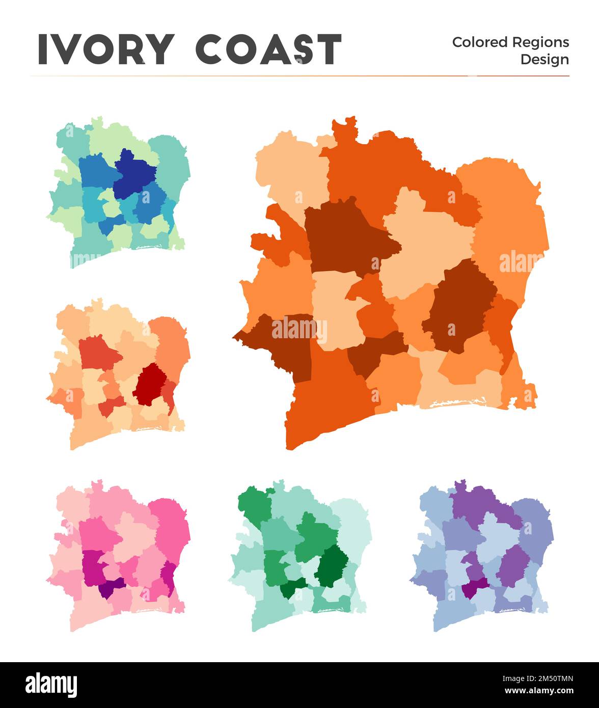 Ivory Coast Map Collection Borders Of Ivory Coast For Your Infographic