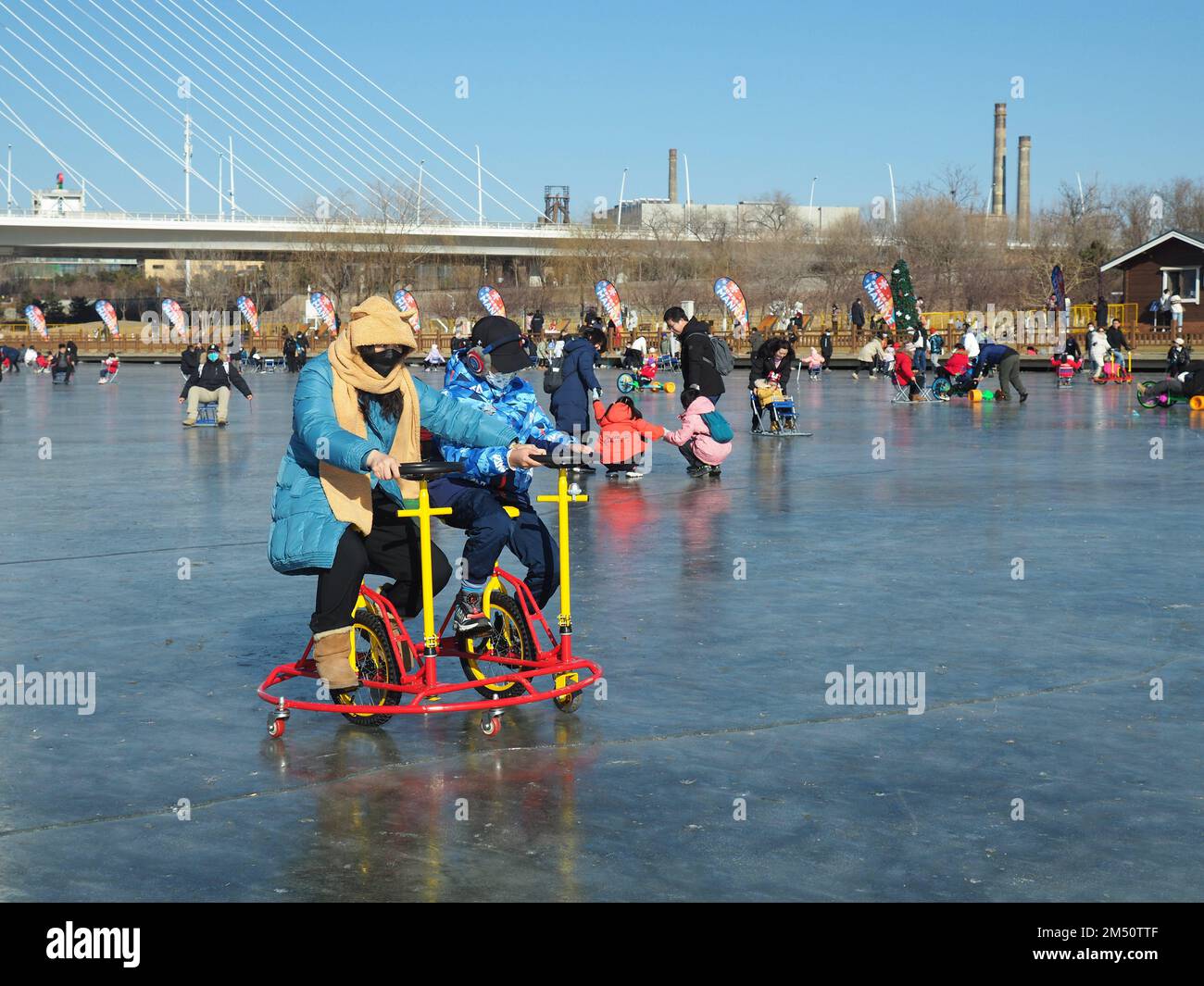 BEIJING, CHINA - DECEMBER 24, 2022 - Residents enjoy themselves on the ...