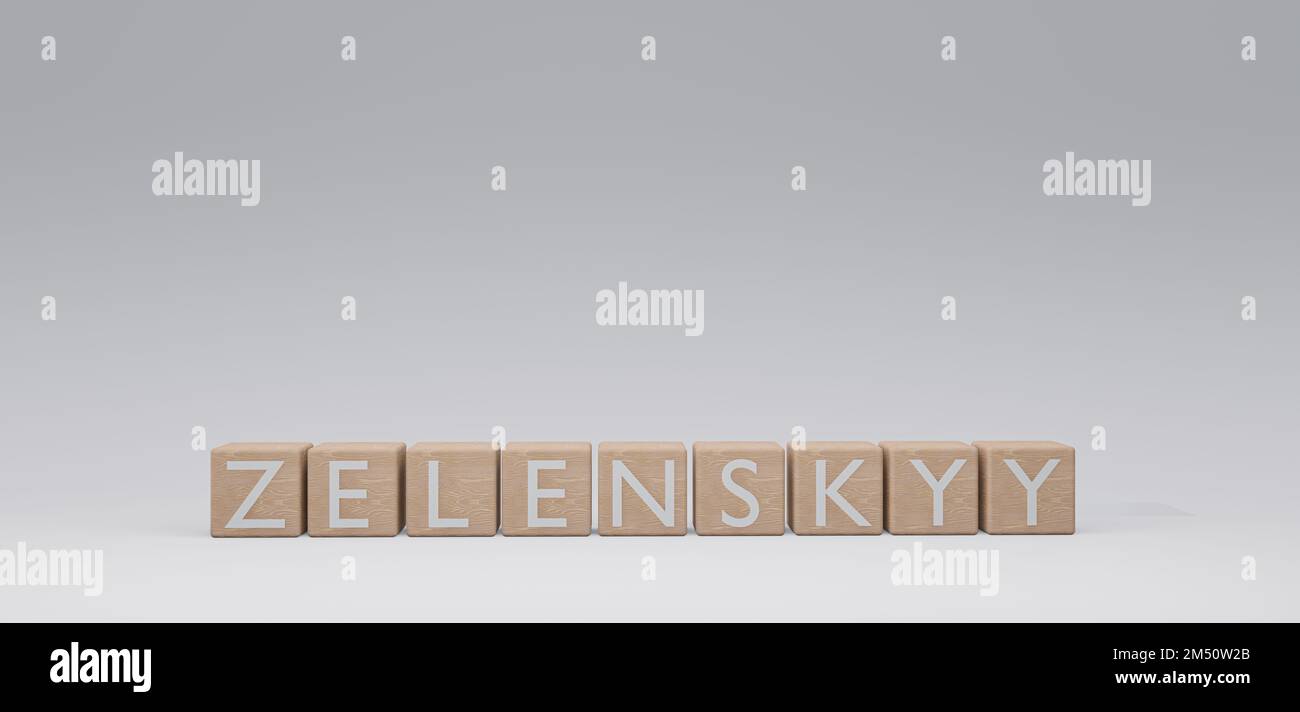 Wooden cubes zelenskyy hi-res stock photography and images - Alamy