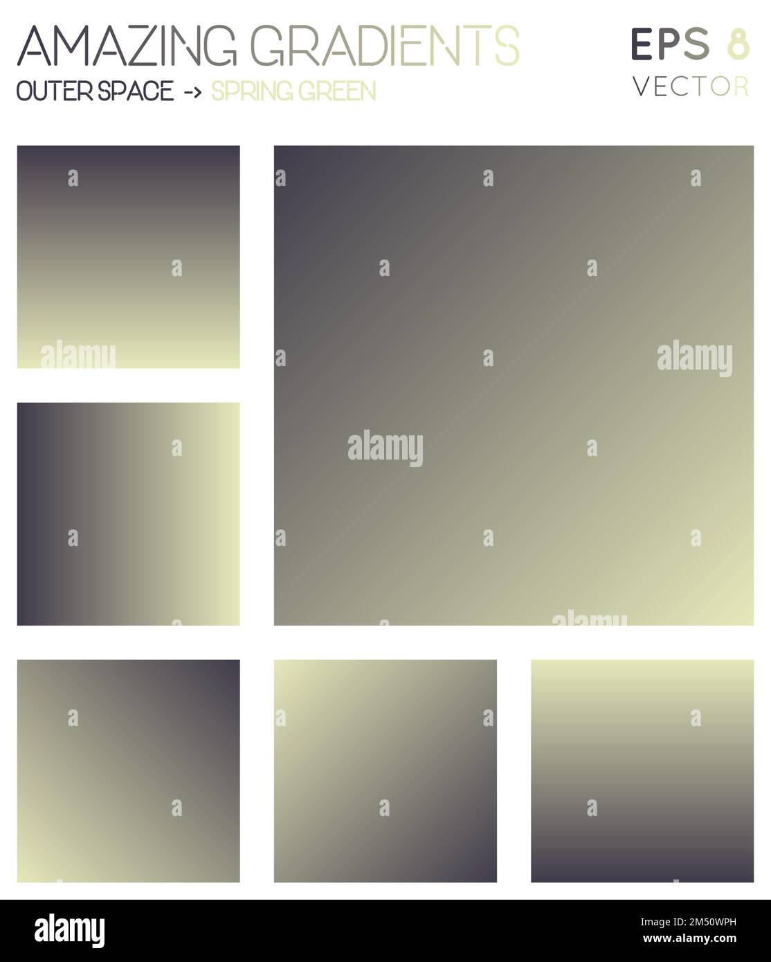 Colorful gradients in outer space, spring green color tones. Actual ...