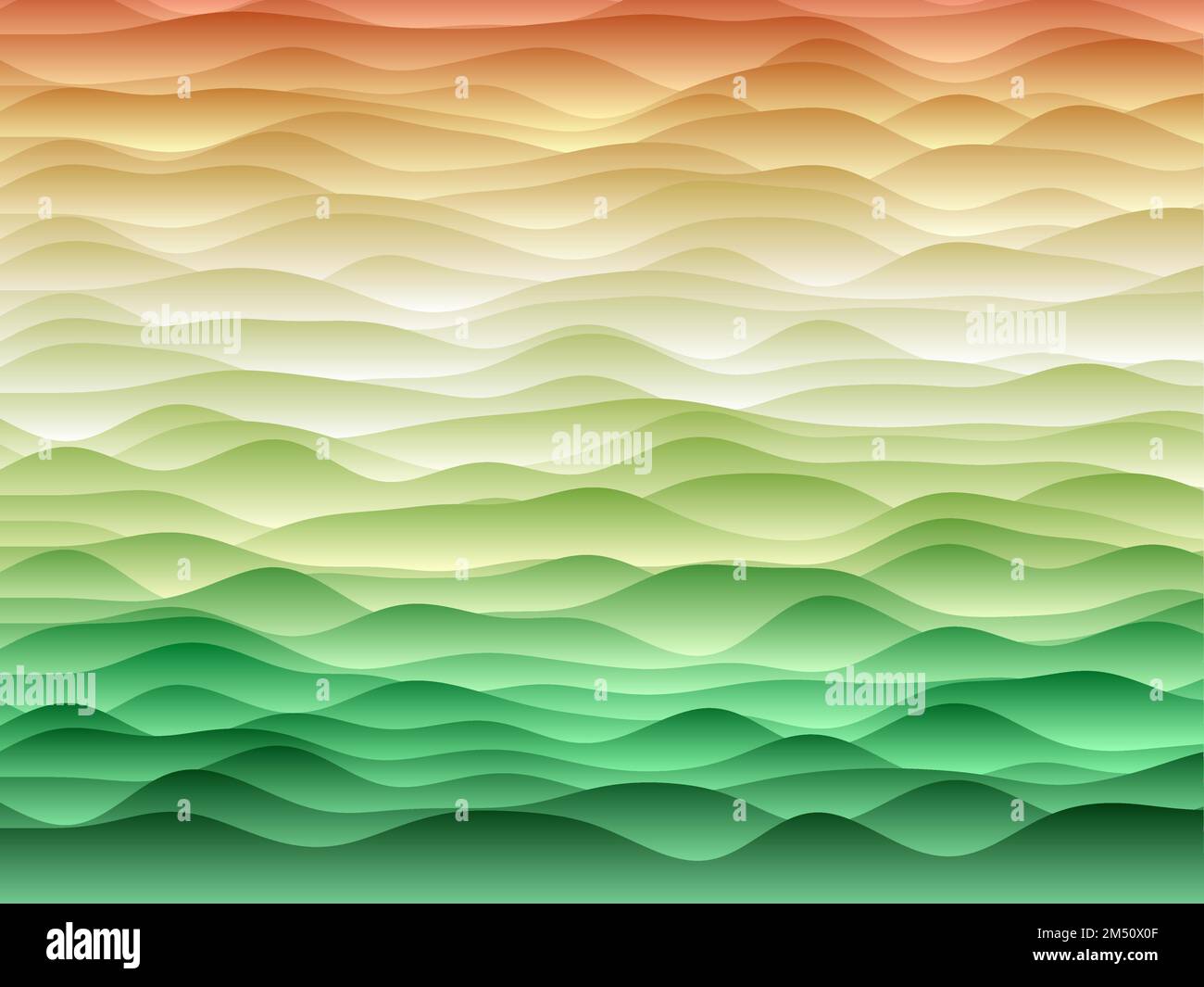 Abstract curves background. Smooth curves with gradients in red, yellow ...