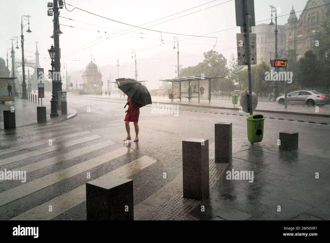 Rain Shower in Budapest Stock Photo - Alamy