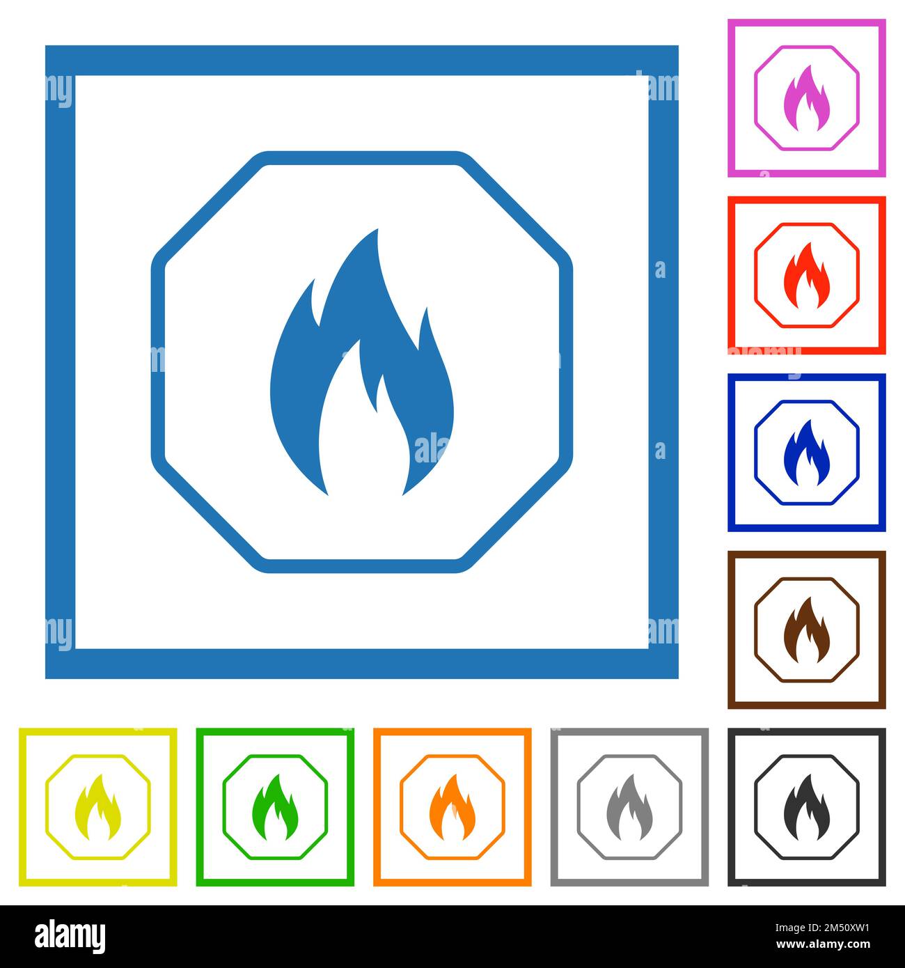Flammable Symbol Octagon