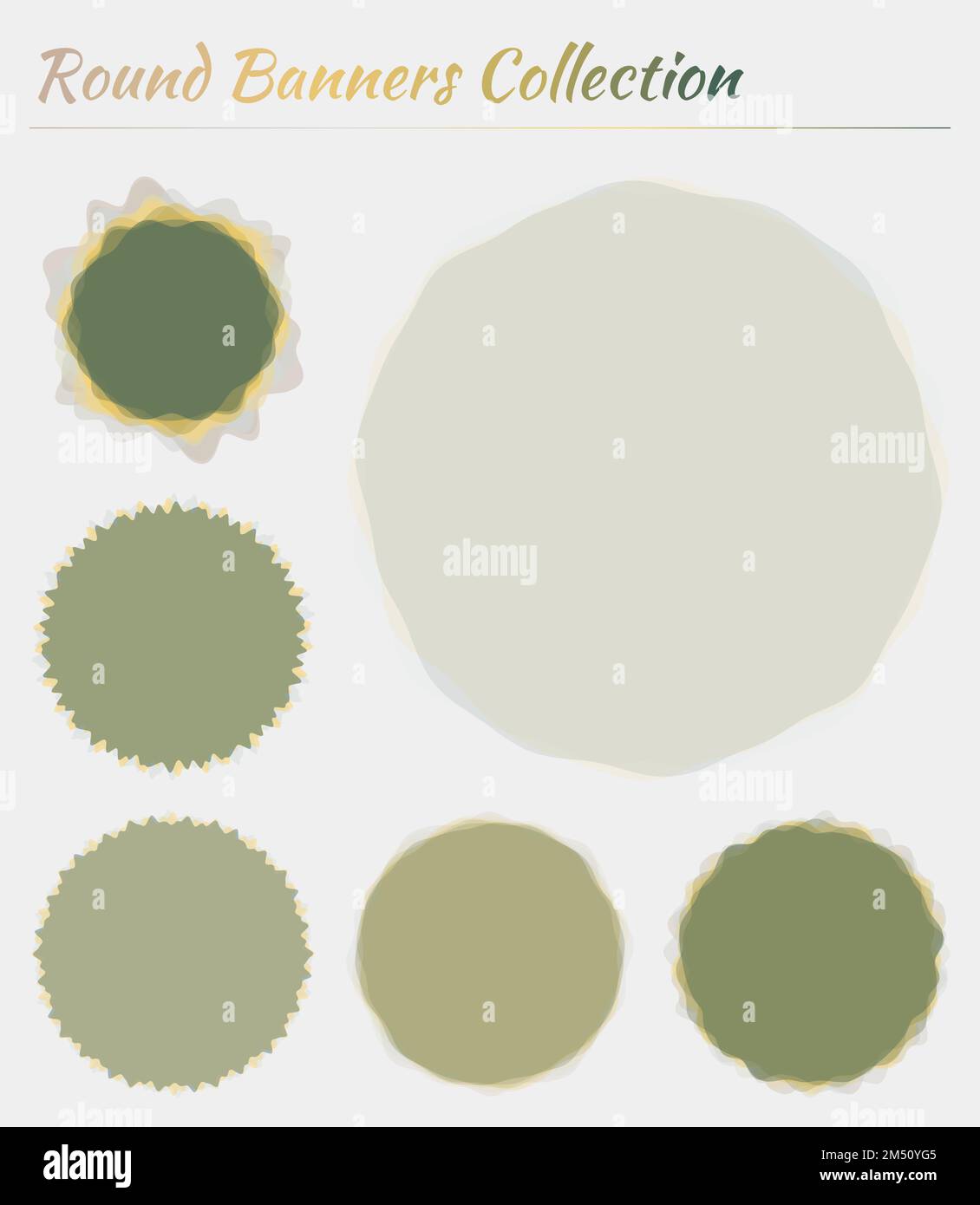 Round logos collection. Circular backgrounds in soft pastel colors ...