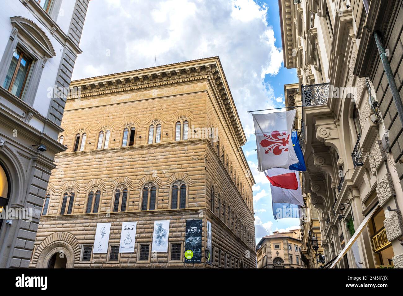 Exterior view of Strozzi Palace, built in 15th century by architect ...