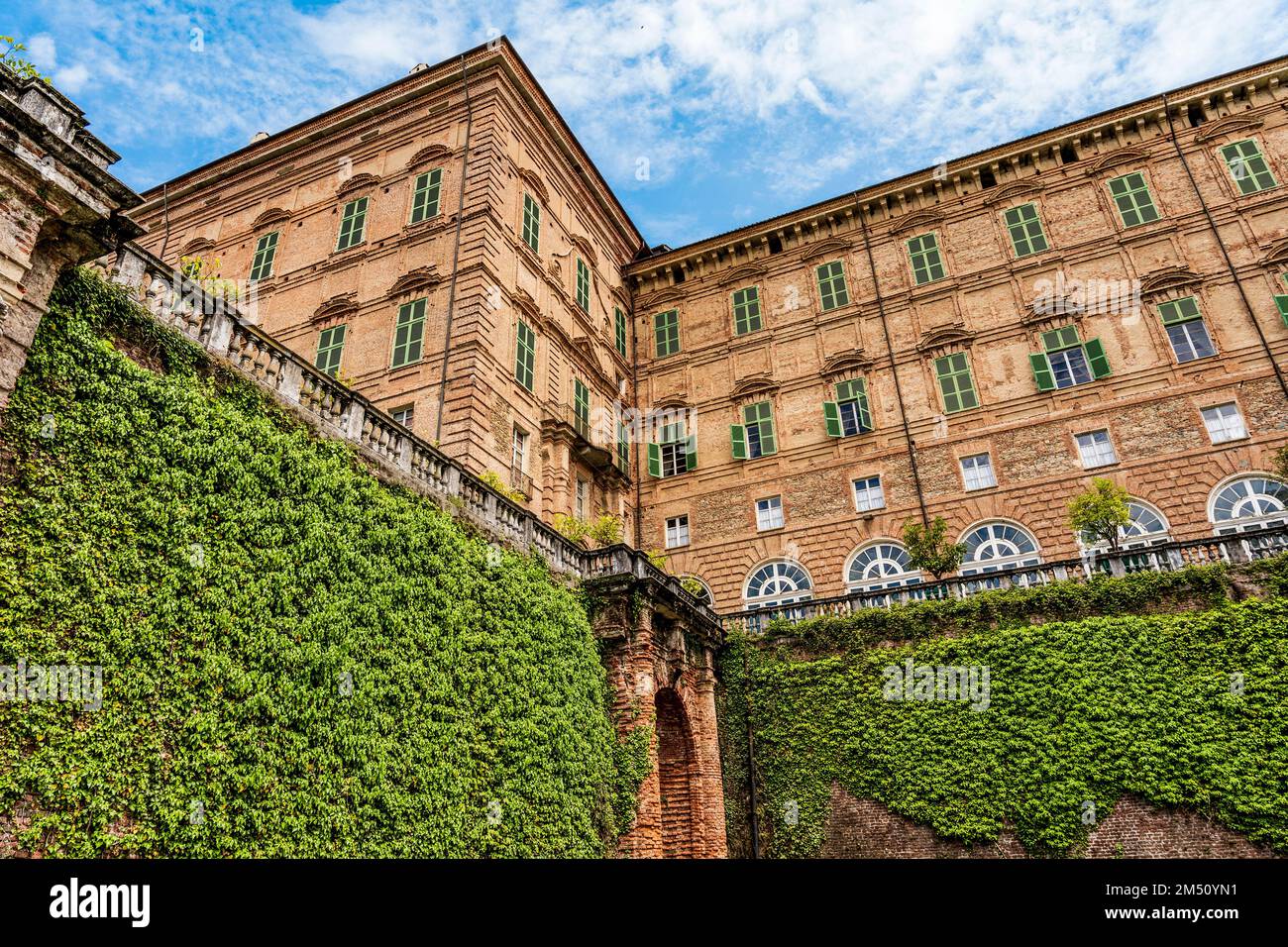 Back façade of the Ducal castle of Agliè, built in 16th century, part ...