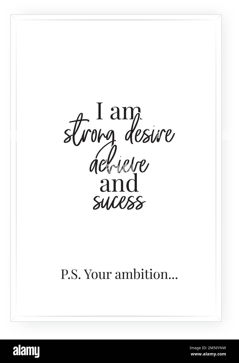 Your ambition, vector. Minimalist poster design. Wall decals, noun ...