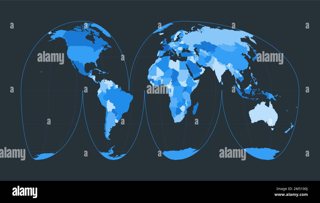 Mollweide map of world hi-res stock photography and images - Alamy