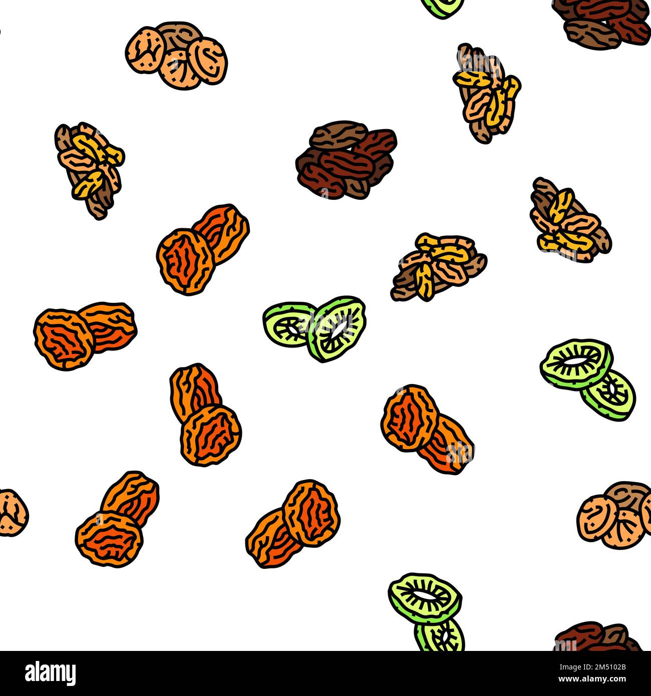 dried fruit healthy snack vector seamless pattern Stock Vector Image ...